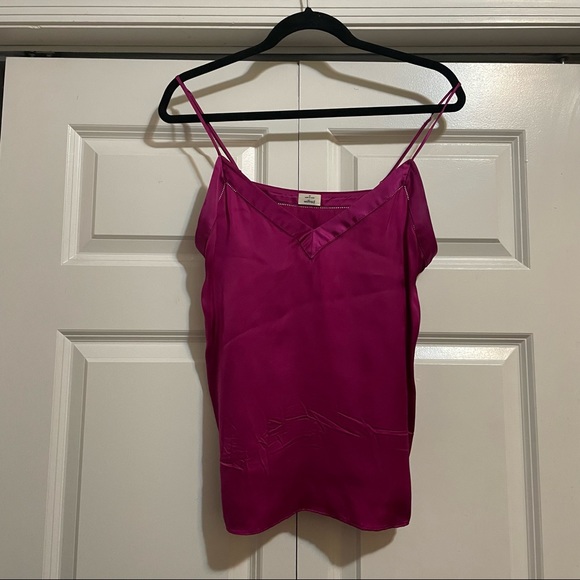 Aritzia | Tops | Aritzia Wilfred Raspberry Pink Silk Camisol | Poshmark